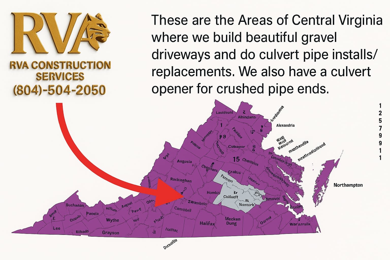 Areas We Serve - RVA Construction Services
